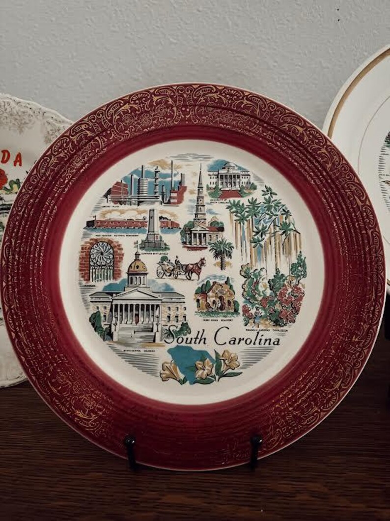South Carolina Plate - Etsy