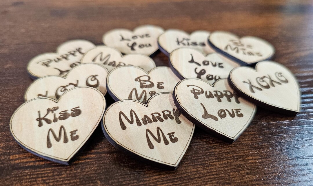 Conversation Heart Tokens, Heart Tokens, Valentines Hearts - Etsy