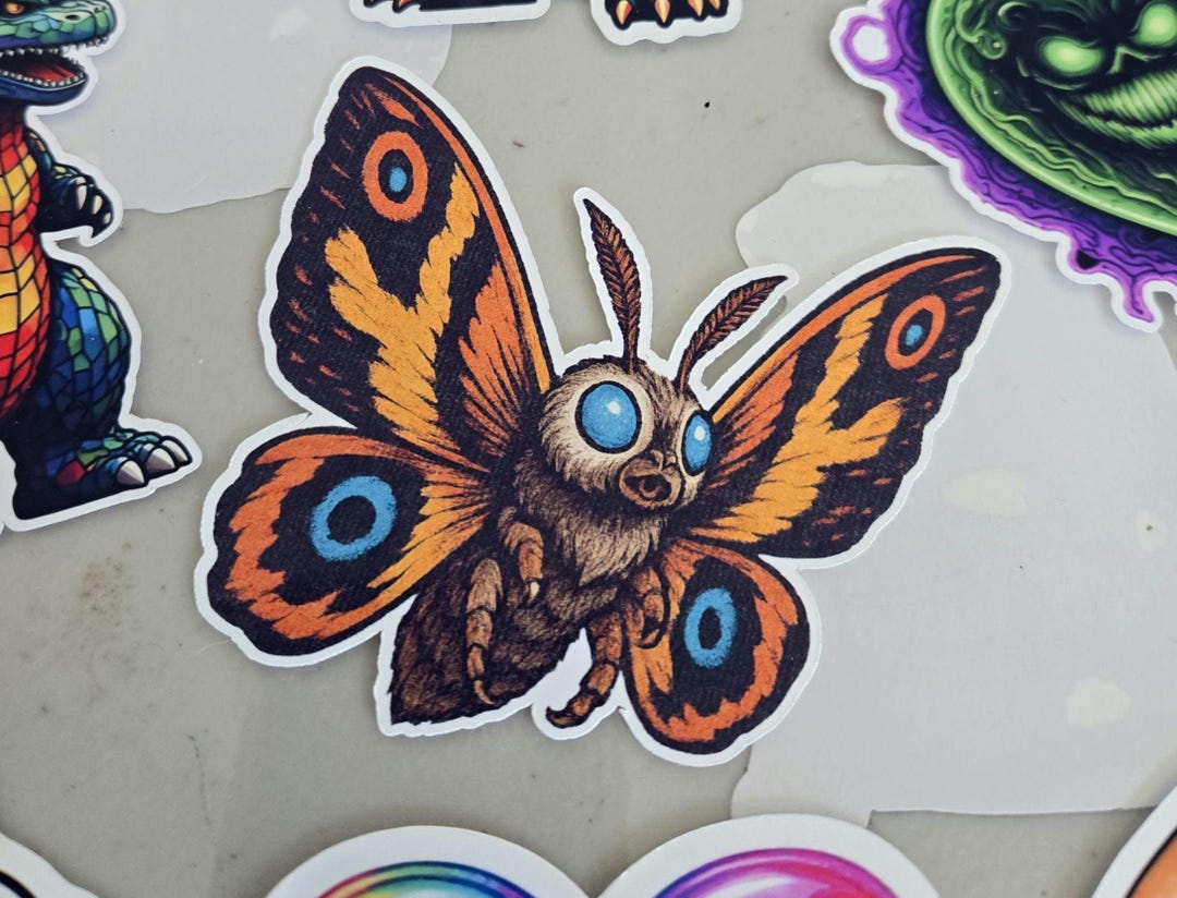 Mothra Sticker: Godzilla Kaiju Fan Art - Waterproof Vinyl Decal - Etsy