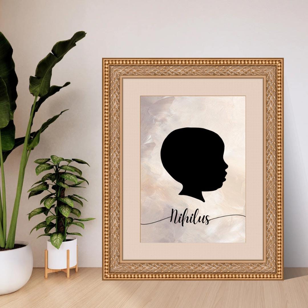 Custom Silhouette Portraits - Etsy