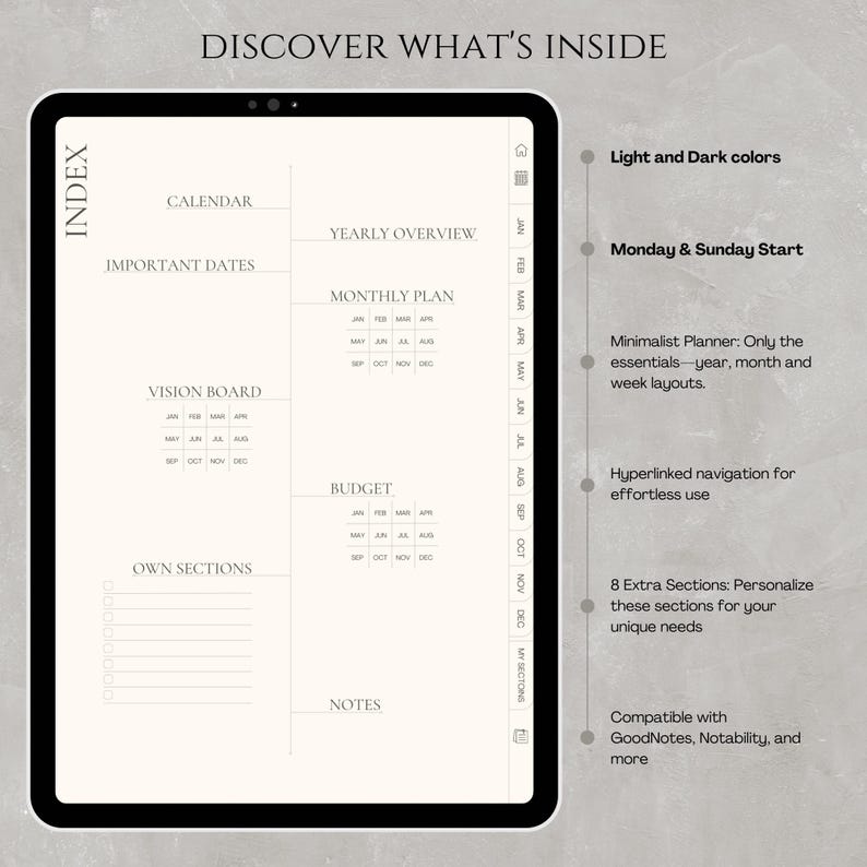 2025 Weekly Planner Digital, Goodnotes Weekly Planner, iPad Notability ...