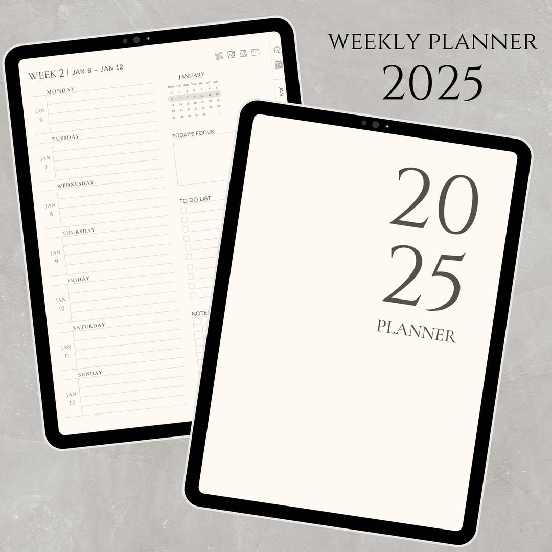 Digital Planner 2025 | Goodnotes, Notability, Noteshelf | Portrait iPad ...