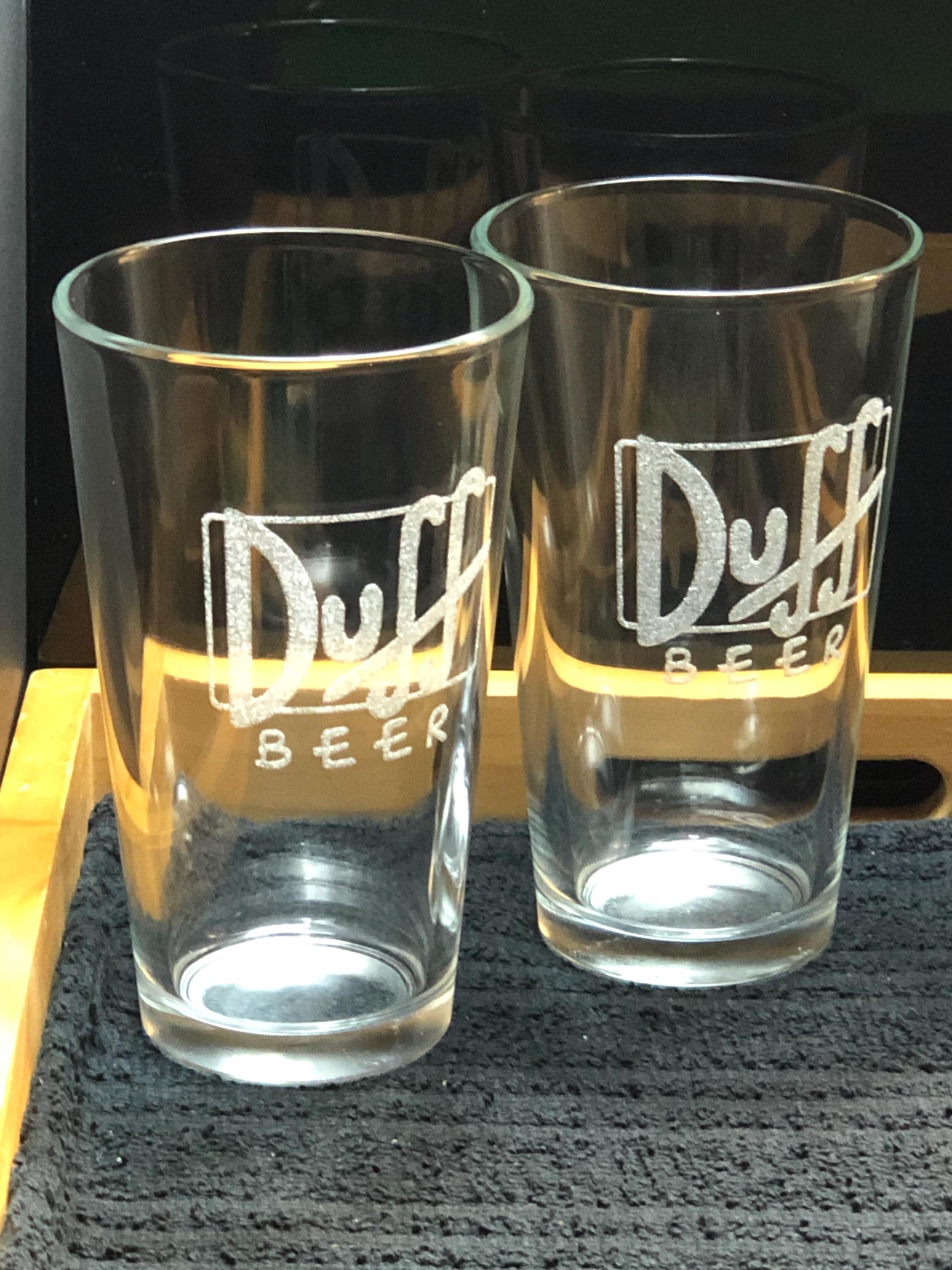 Simpson's, Duff Beer Pub Glasses, Simpsons, Pint Glasses, Cooler ...