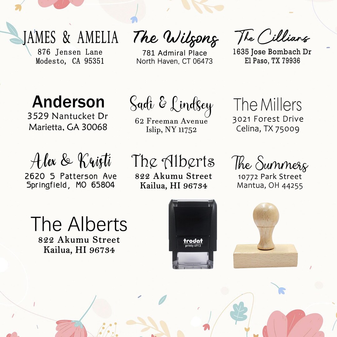 Custom Return Address Stamp, Address Stamp, Self Ink Address, Home ...