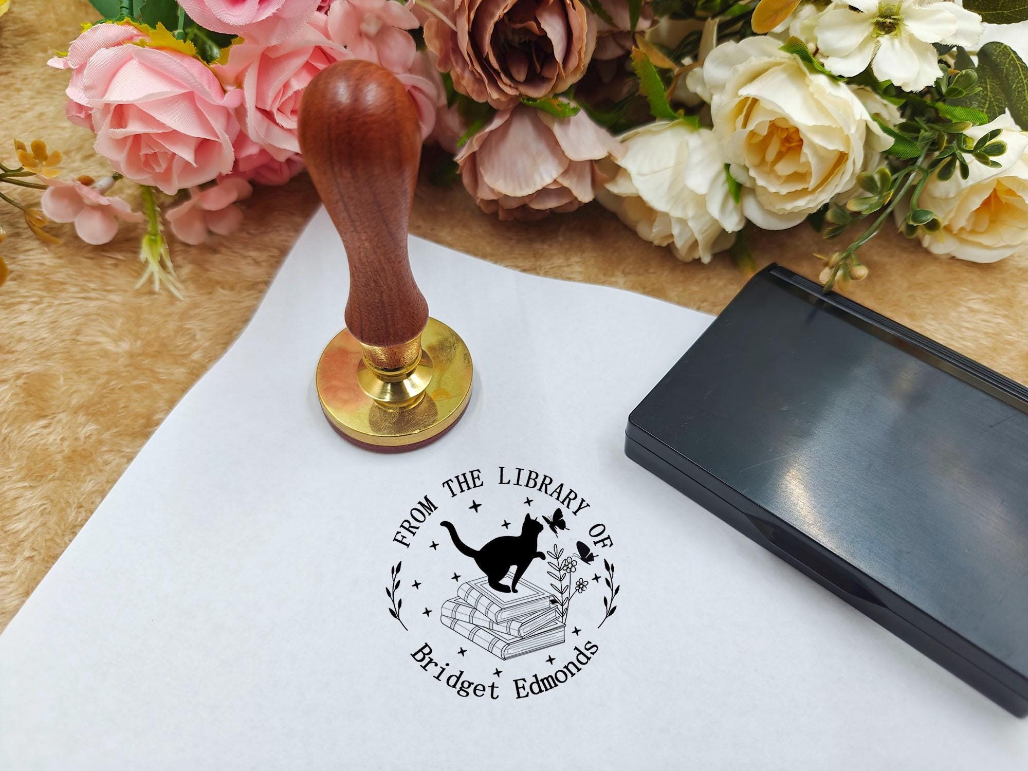 From the Library of |custom Library Stamp|personalized BOOK Stamp ...