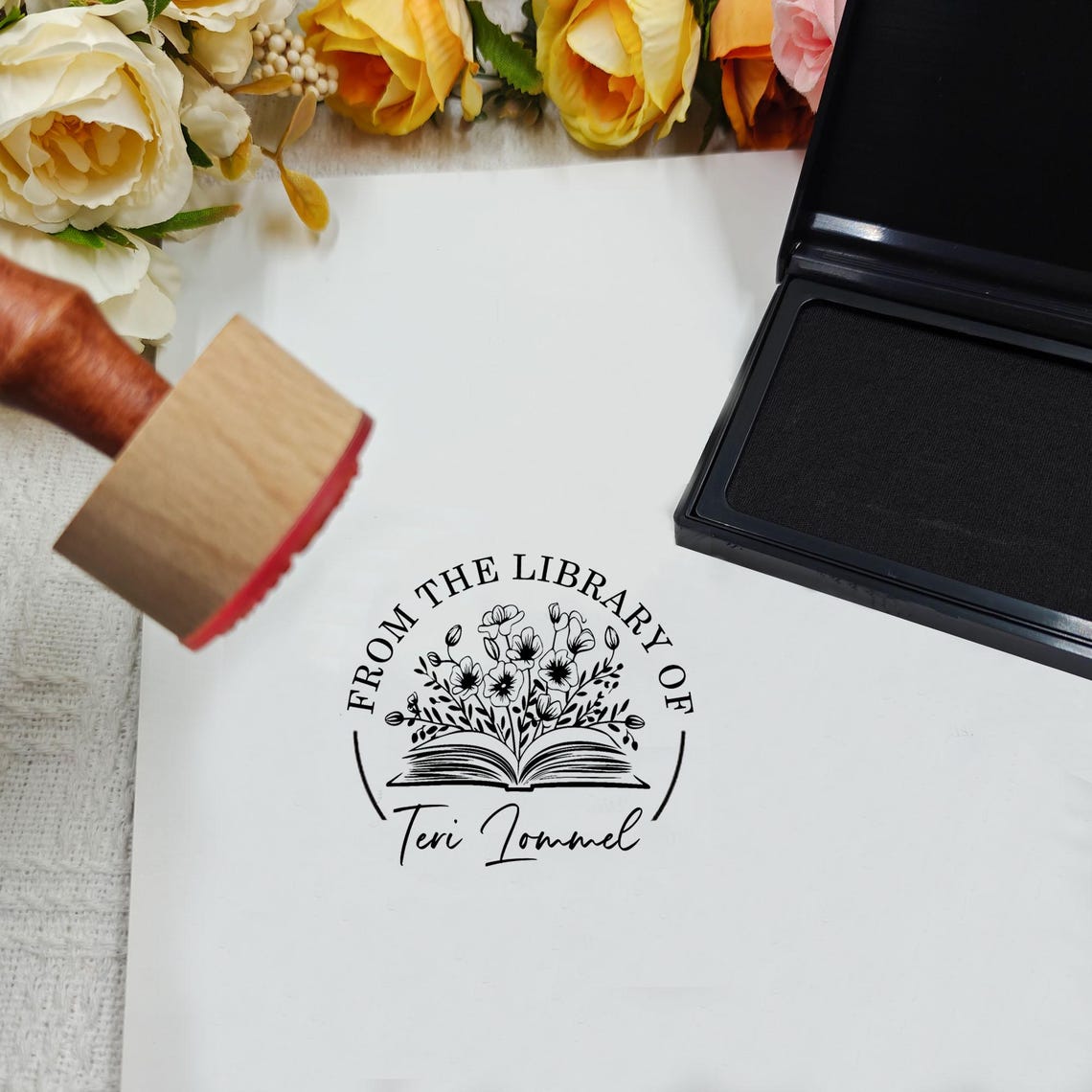 Personalized Book Stamp|from the Library of |personalized BOOK Stamp ...