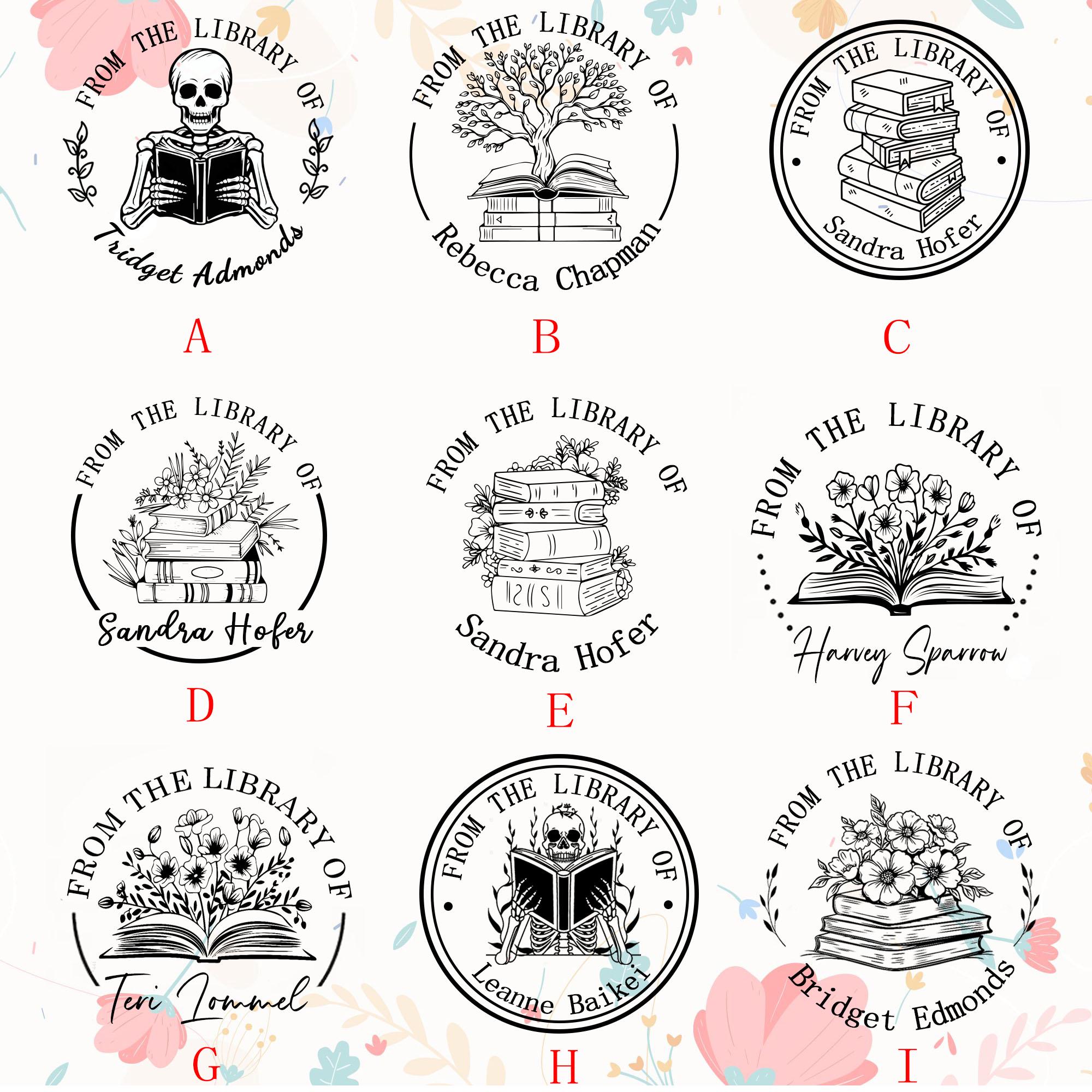 Personalized Book Stamp|from the Library of |personalized BOOK Stamp ...
