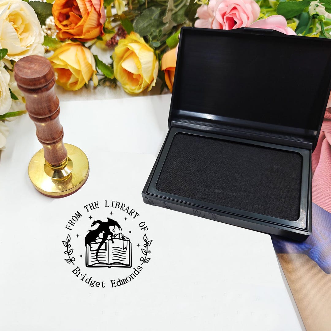 From the Library of Stamp|library Stamp |personalized BOOK Stamp|custom ...