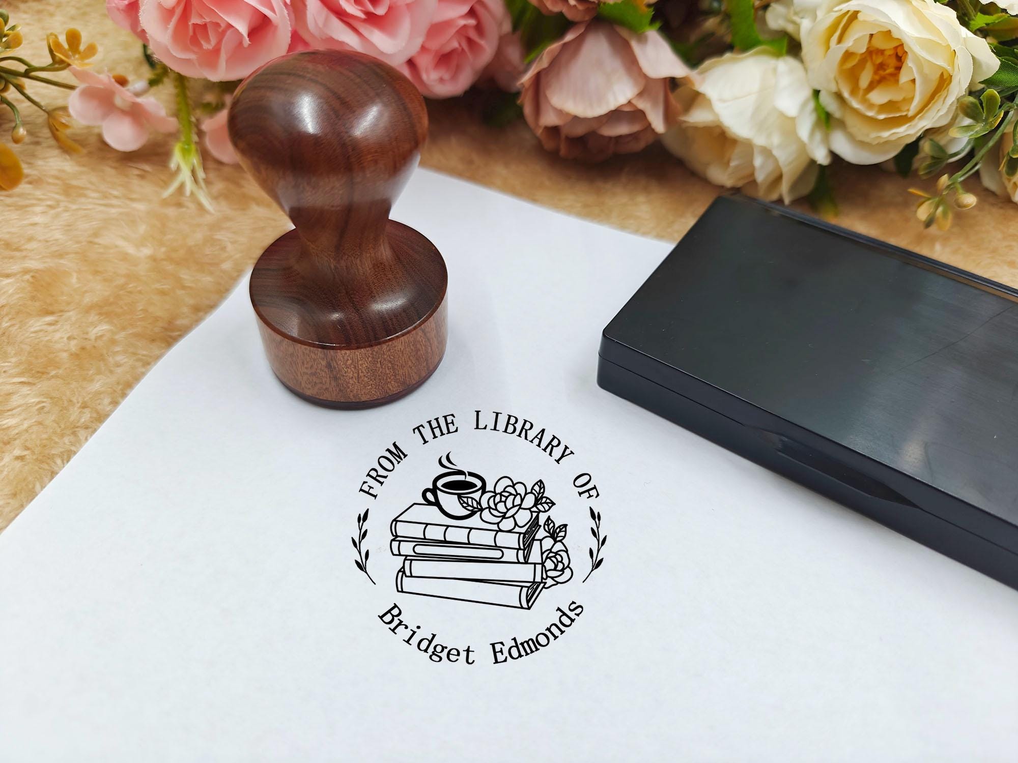 From the Library of |custom Library Stamp|personalized BOOK Stamp ...