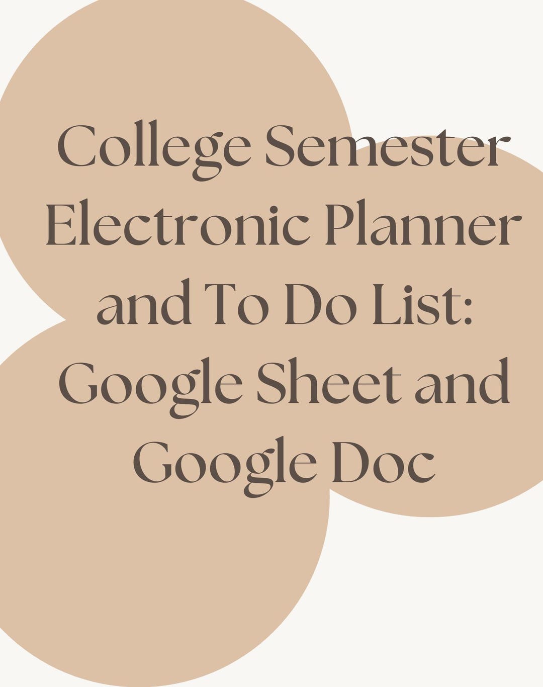 College Semester Electronic Planner Template, Electronic Planner ...