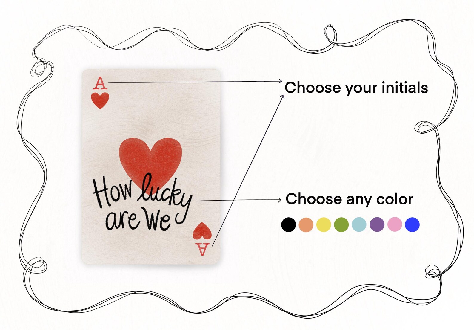 How Lucky Are We Personalized Playing Card Poster - Etsy