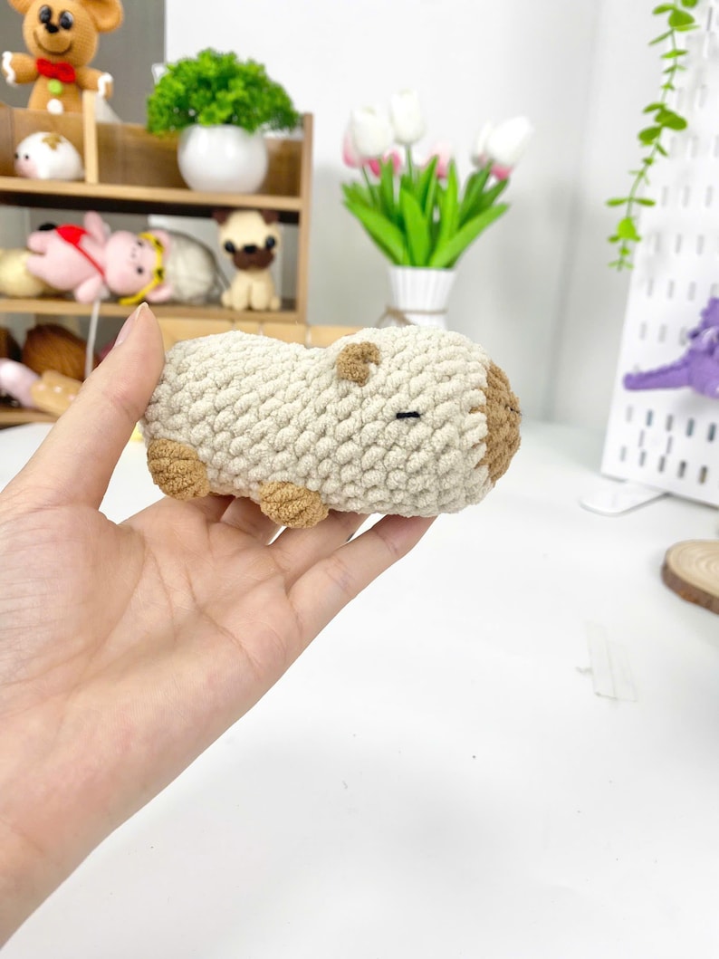 Ready Made Crochet Capybara Plush, Handmade Amigurumi Capybara Doll ...
