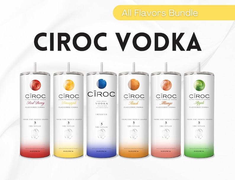 Ciroc Vodka Tumbler Wrap Bundle, Ciroc Bundle, 20oz Skinny Sublimation ...