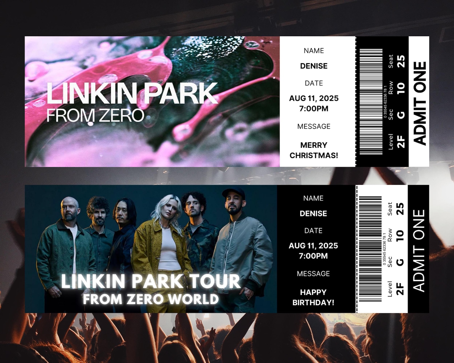 Editable Linkin Park Concert Ticket Template, Linkin Park From Zero ...