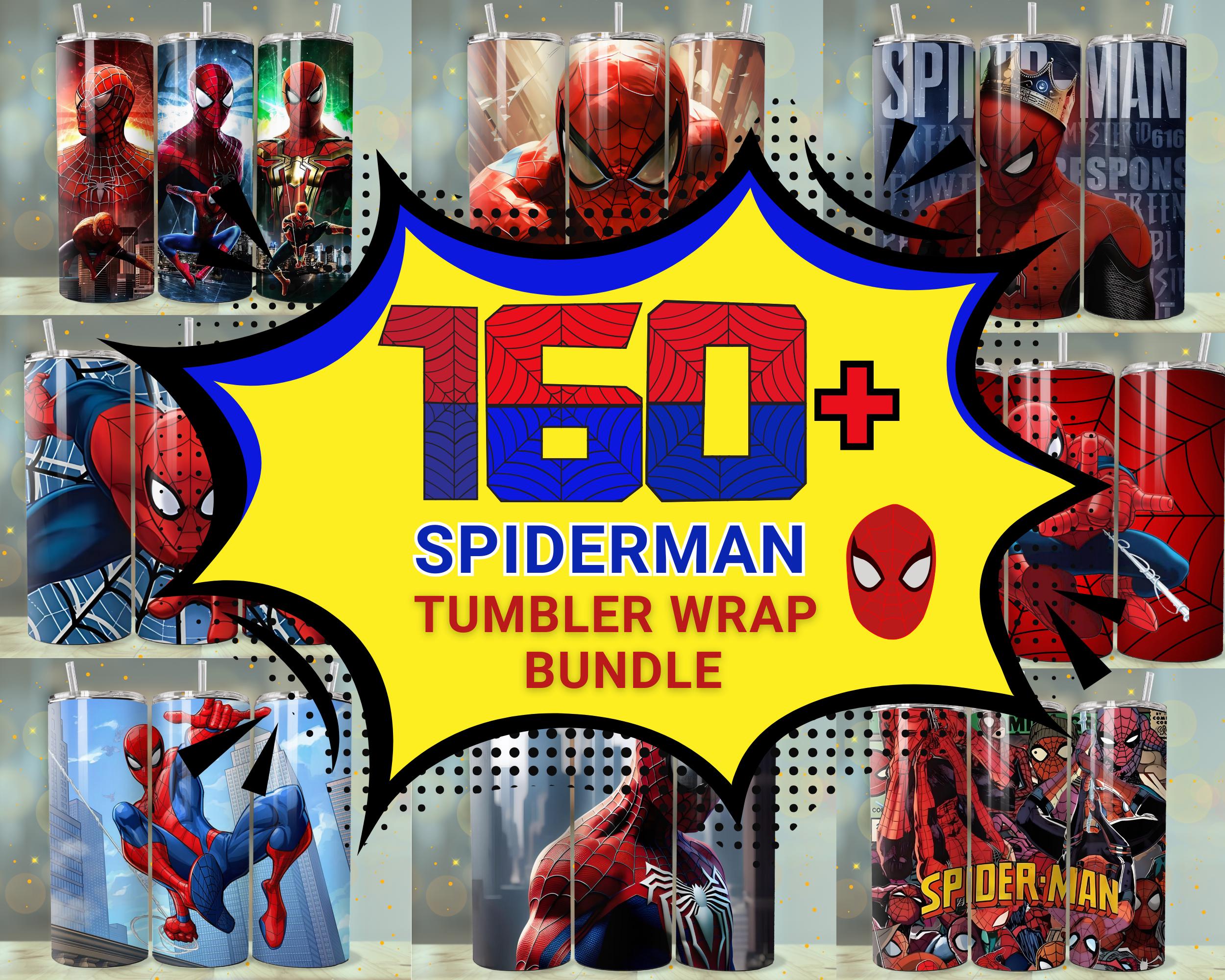 160+ Spiderman Tumbler Wrap Bundle, Cartoon Tumbler Wrap, Spidey ...