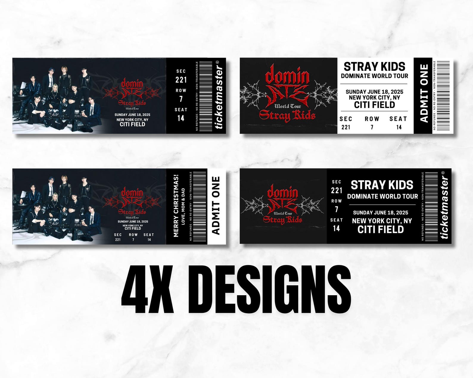 Editable Stray Kids Dominate Concert Ticket, Dominate World Tour North America, Stray Kids Kpop ...