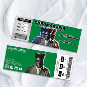 Editable Tyler the Creator Concert Ticket, Chromakopia the World Tour ...