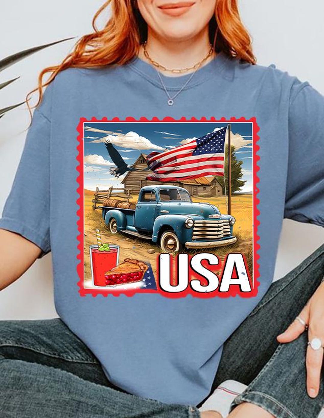 United States Stamp State Png, Distressed Vintage Png, USA Patriotic ...