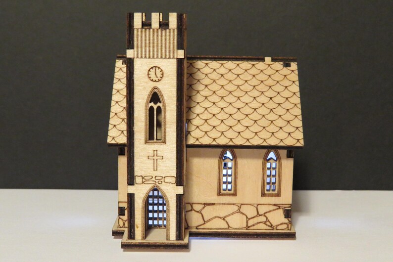 Sr No 105 - Miniature Laser Cut Church Model House, Building Kit for ...