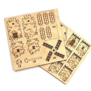 Sr No 109 - Miniature Windmill, Laser Cut Wooden Model Windmill ...
