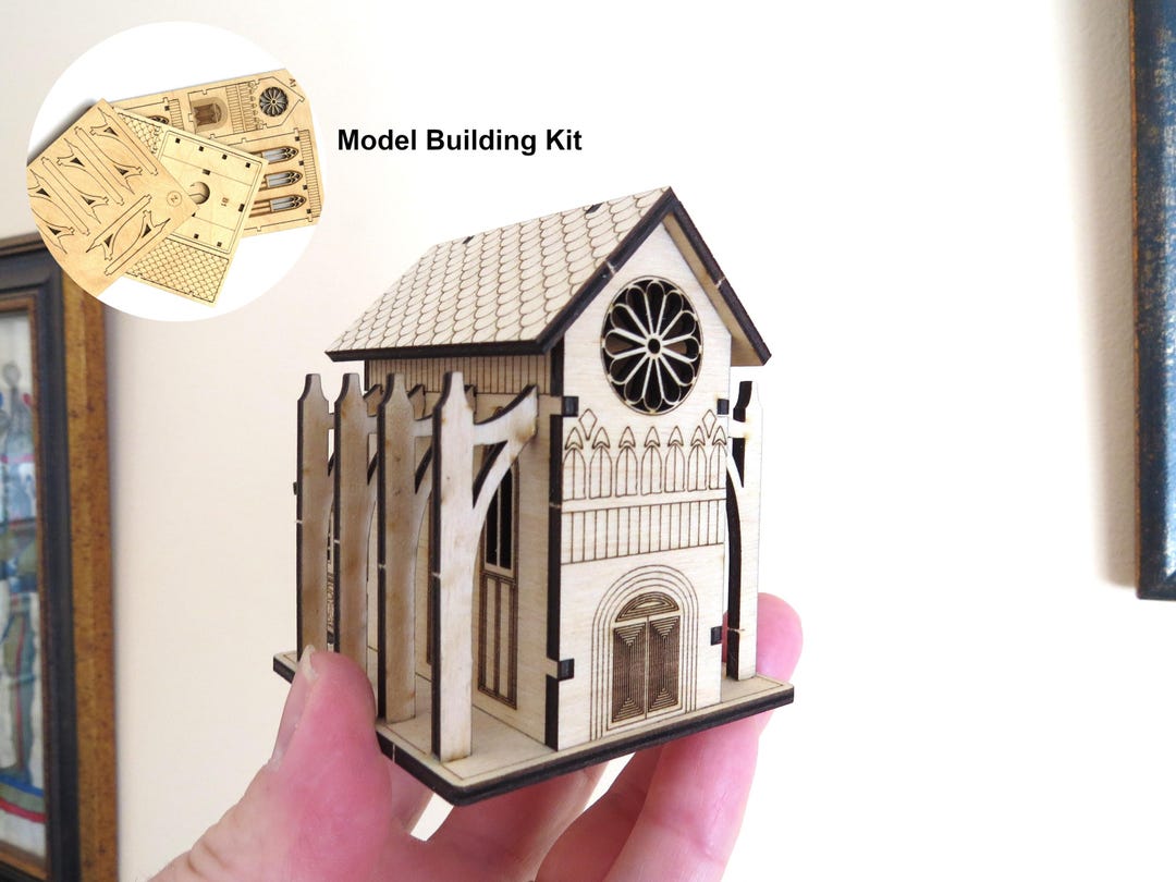 Sr No 112 - Cathedral Laser Cut Wooden Model Kit, Handmade Medieval ...