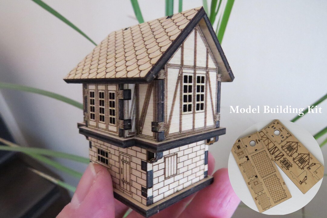 Sr No 101 Tudor Cottage - Wooden Model House Kit, Handmade Medieval ...
