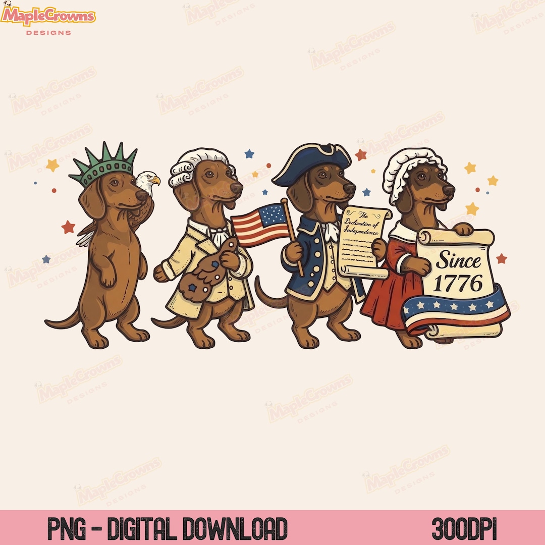 Dachshund 4th of July PNG, Patriotic Wiener Dog Design, Funny ...