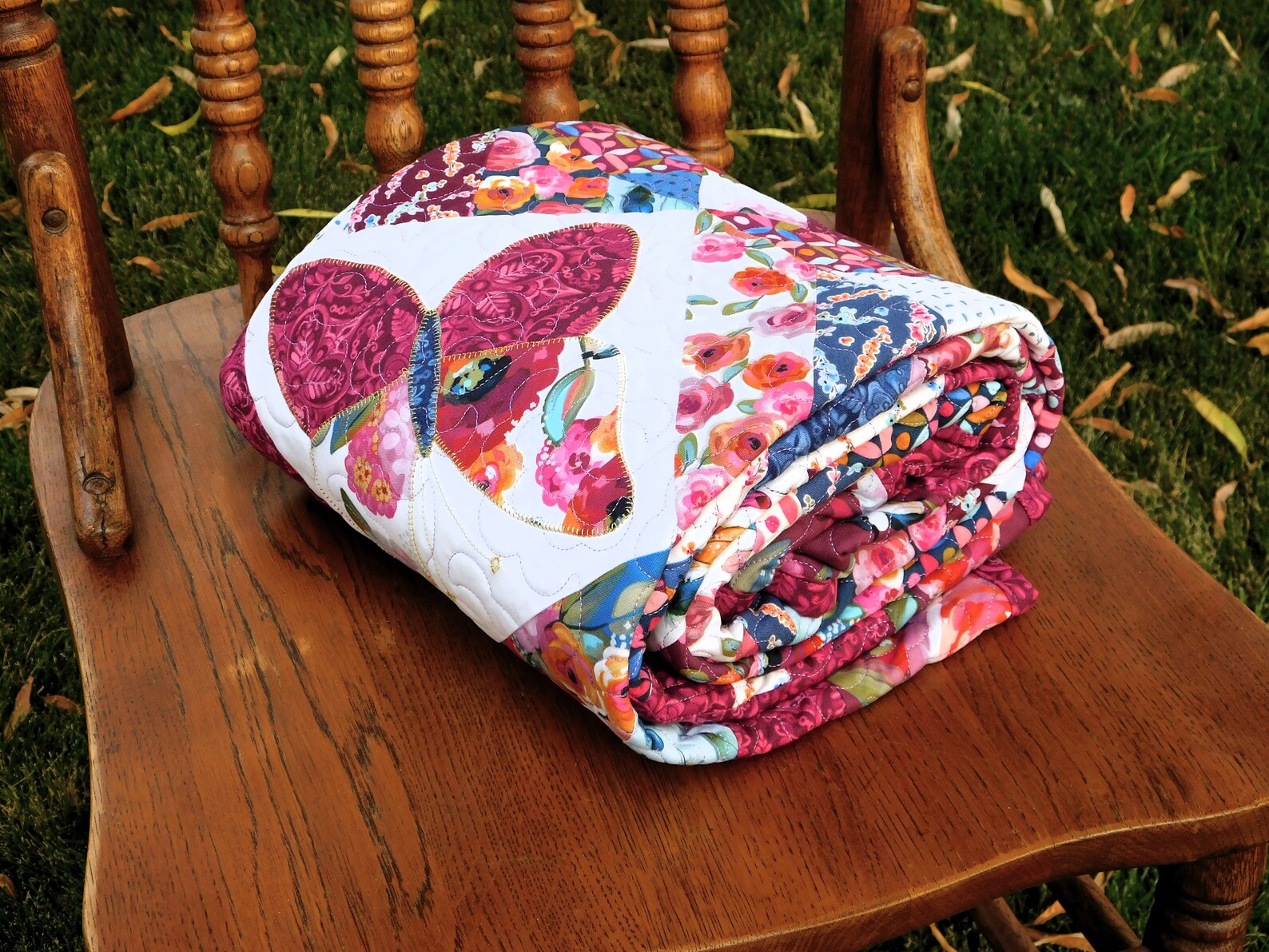 Poppies and Plume/quilt Baby/ Butterflies/crib Quilt/handmade ...