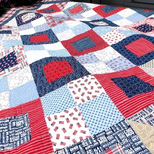 Quilt Throw/ Stateside/ HANDMADE/ Sweetwater Fabrics / Moda/ Patchwork ...