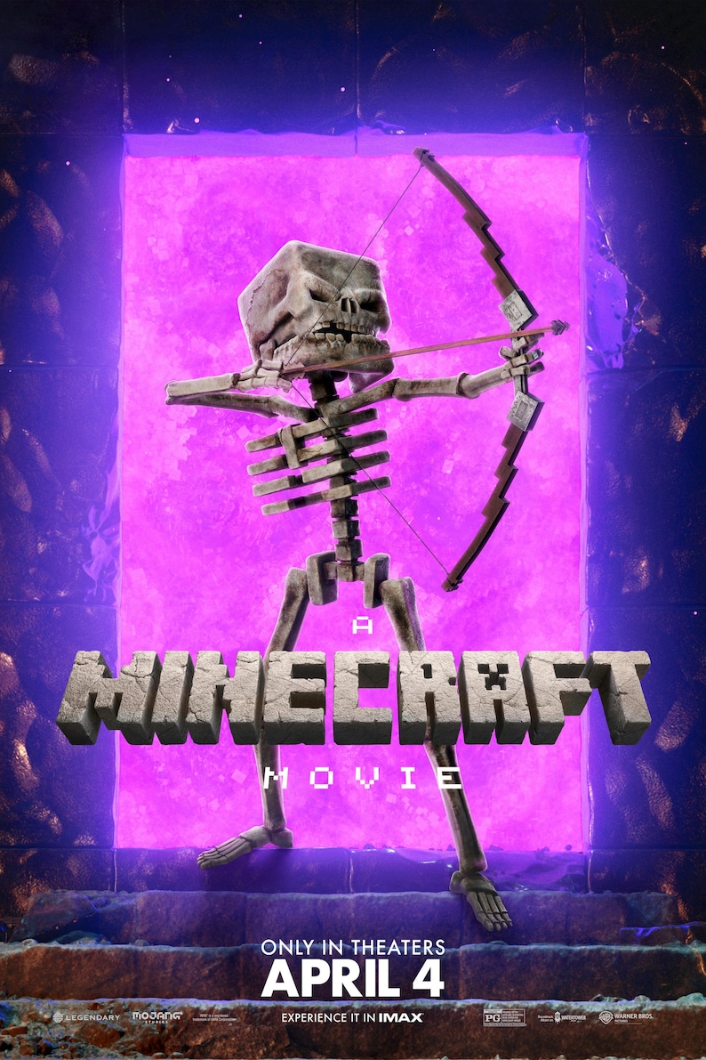 Limited Edition Minecraft Movie Poster 2025!! Instant Download! Print ...