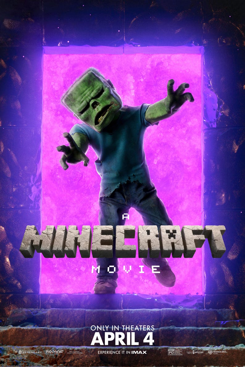 Limited Edition Minecraft Movie Poster 2025!! Instant Download! Print ...