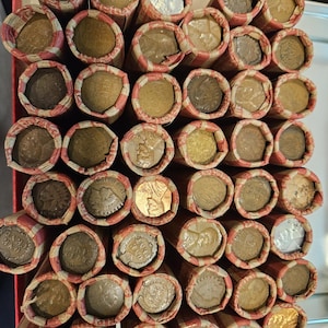 Sealed(crimped) Roll of 1909-1958 Lincoln Wheat Cents. Most Rolls Also ...