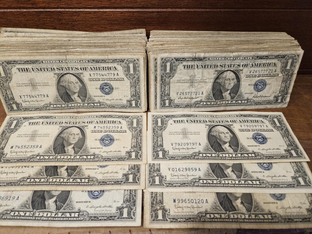 1 Dollar 1957 Silver Certificate Circulated US Treasury Note - Etsy