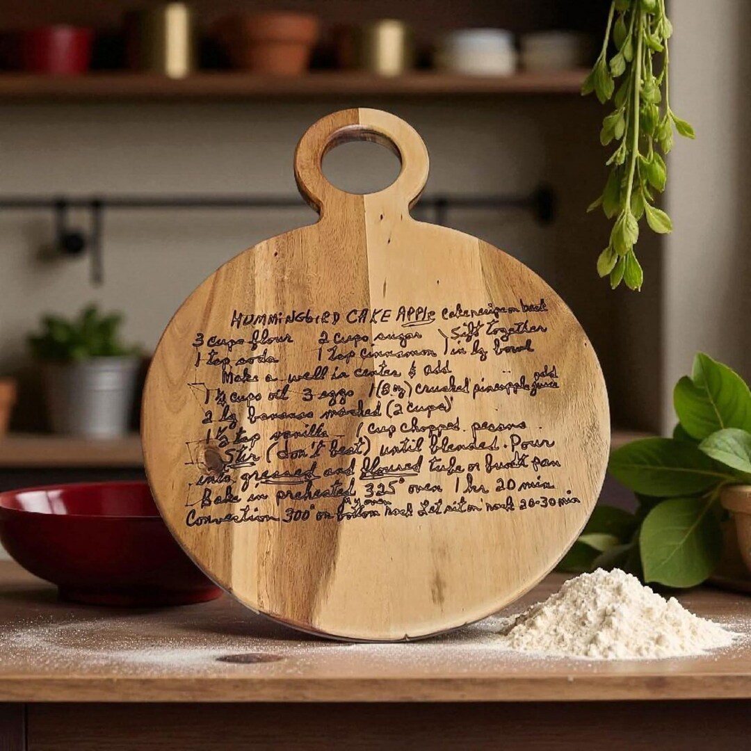 Custom Recipe Cutting Board – Personalized Engraved Wooden Board ...