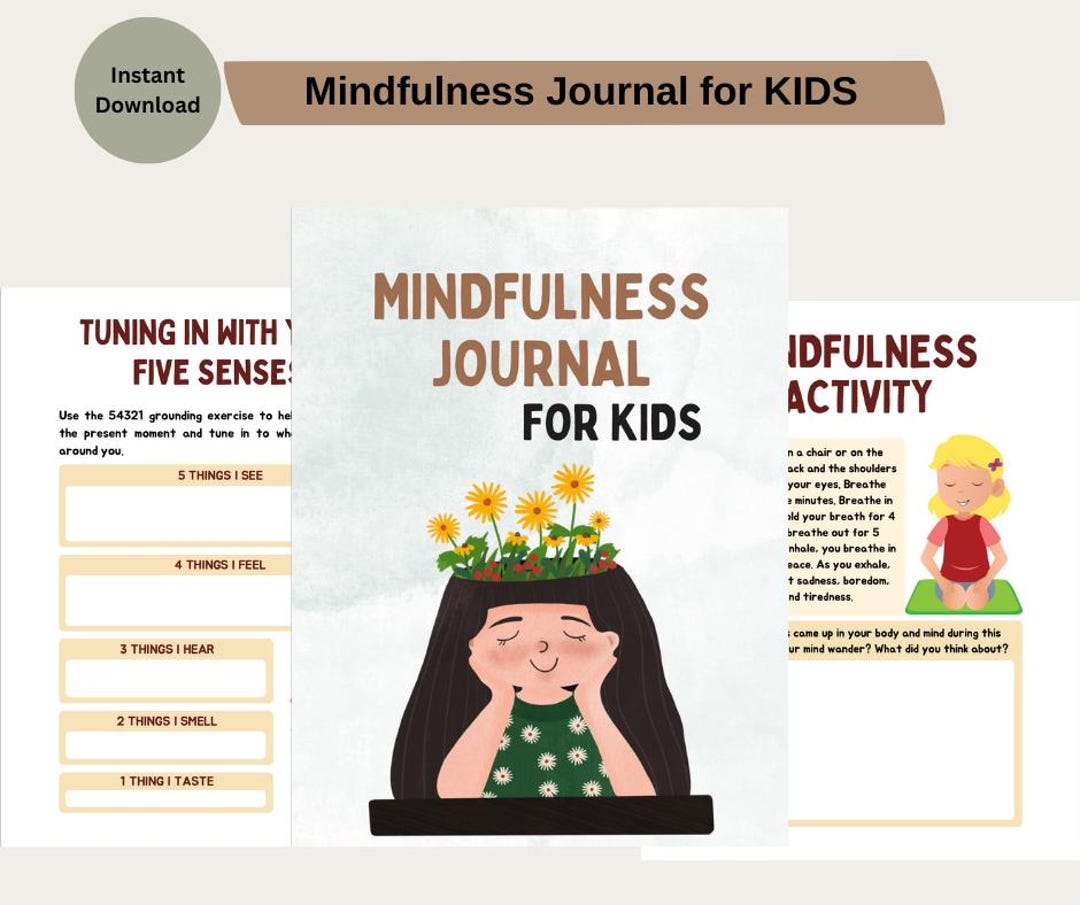 Mindfulness Journal for Kids Printable Daily Reflection & Activity ...