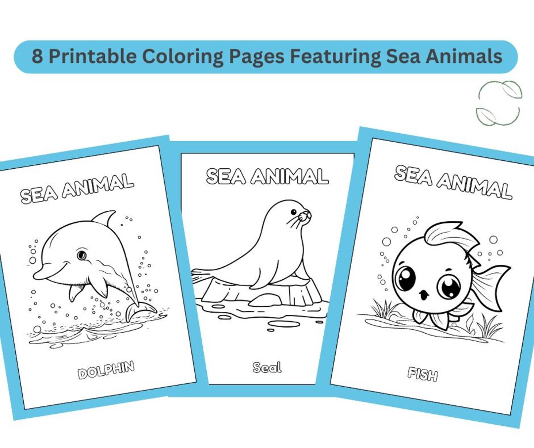 Coloring Pages Sea Animal Printable for Kids Fun & Educational Coloring ...