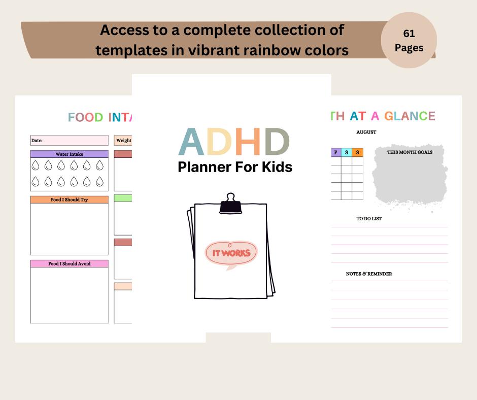 ADHD Planner Set for Kids, Printable Daily & Weekly Schedules, ADHD ...