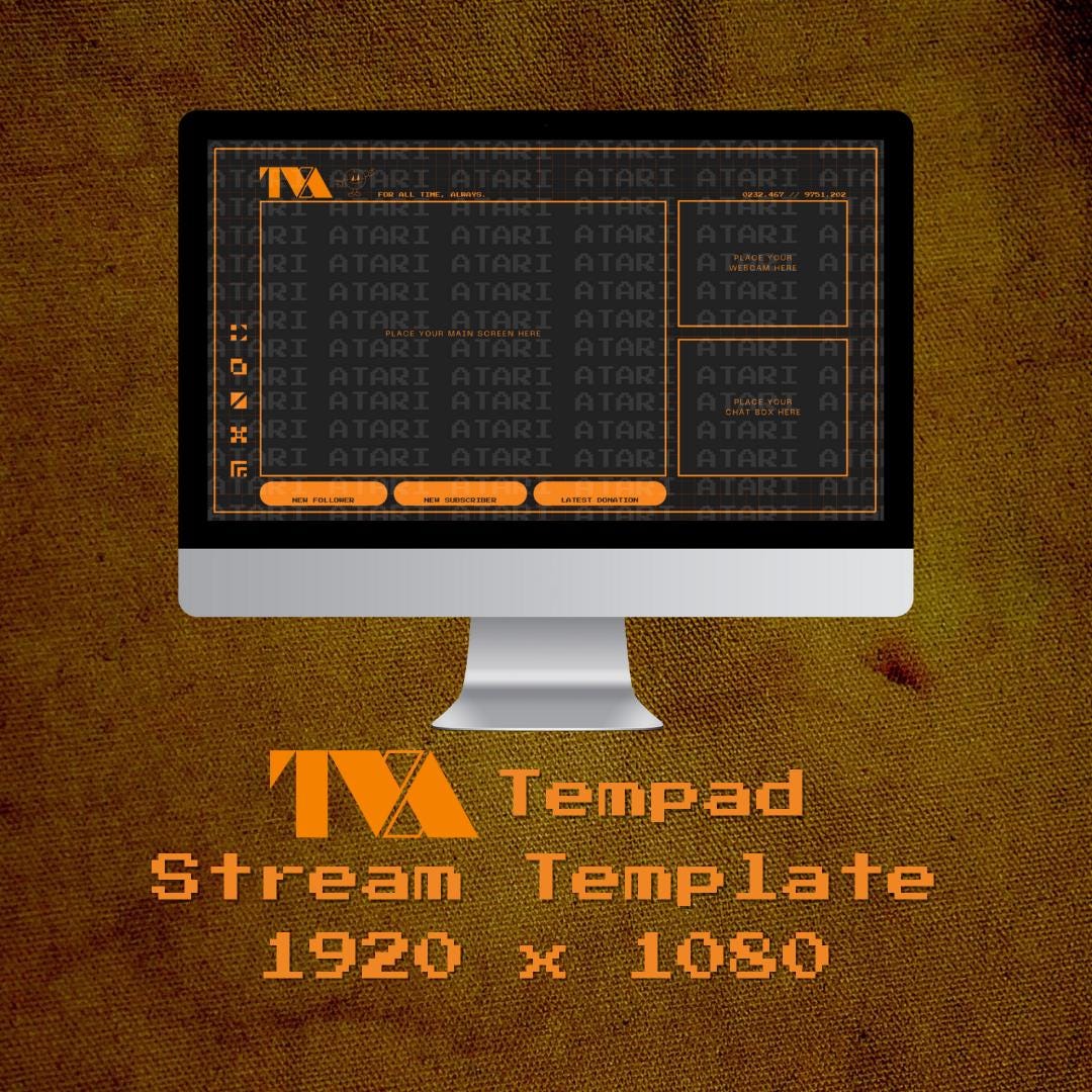 TVA Tempad Inspired OBS Streamlabs Layout for Streamers | Stream ...