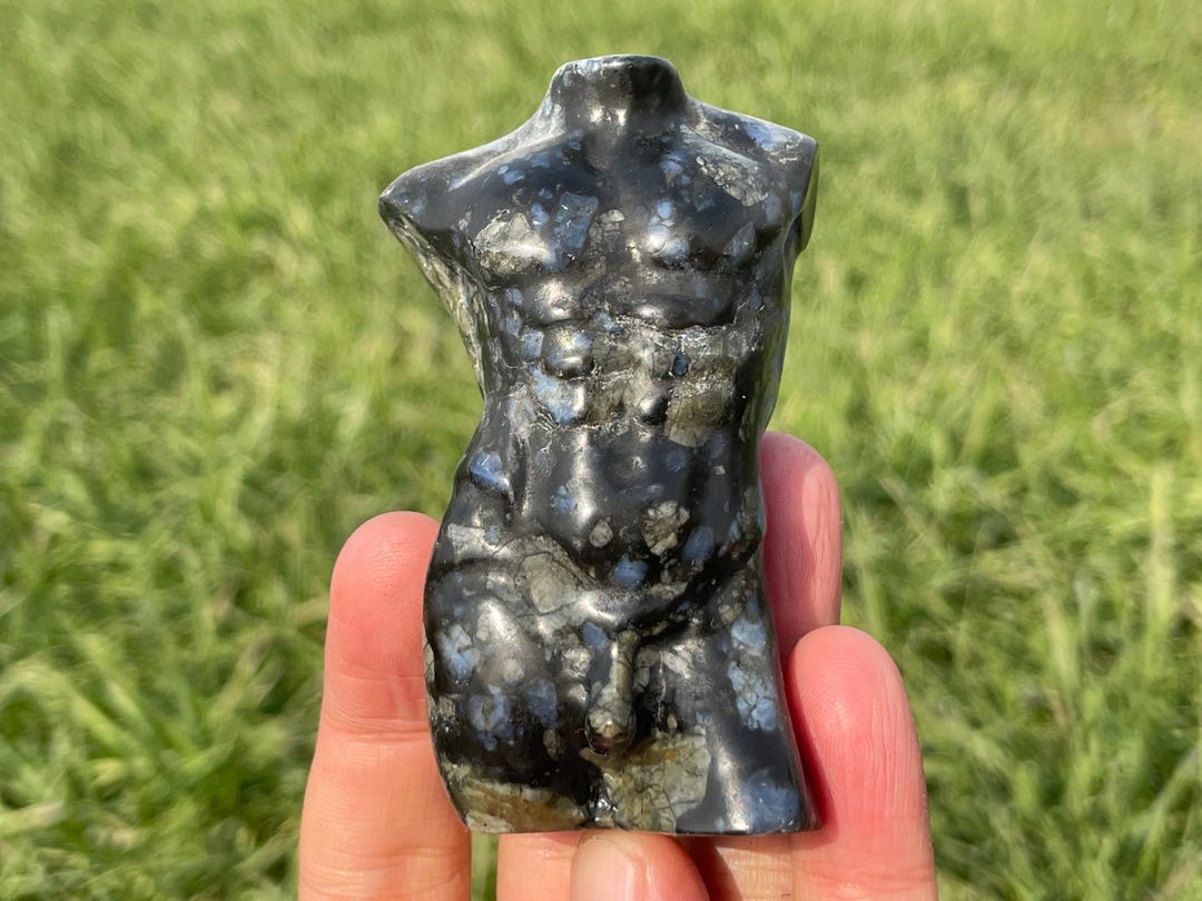 3.1 Natural Blue Point Crystals Male Model,crystal Carved,reiki,crystal ...