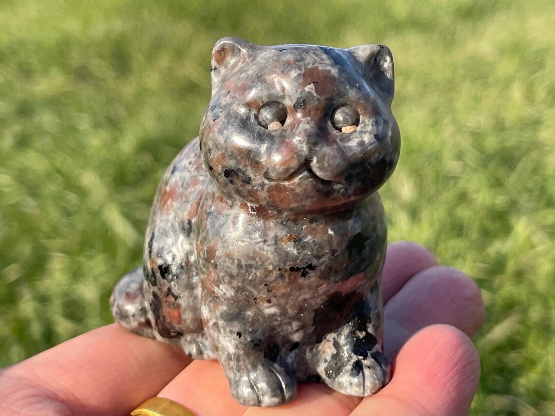 2'' Natural Yooperlite Quartz Cat,quartz Crystal,hand Carved,crystal ...