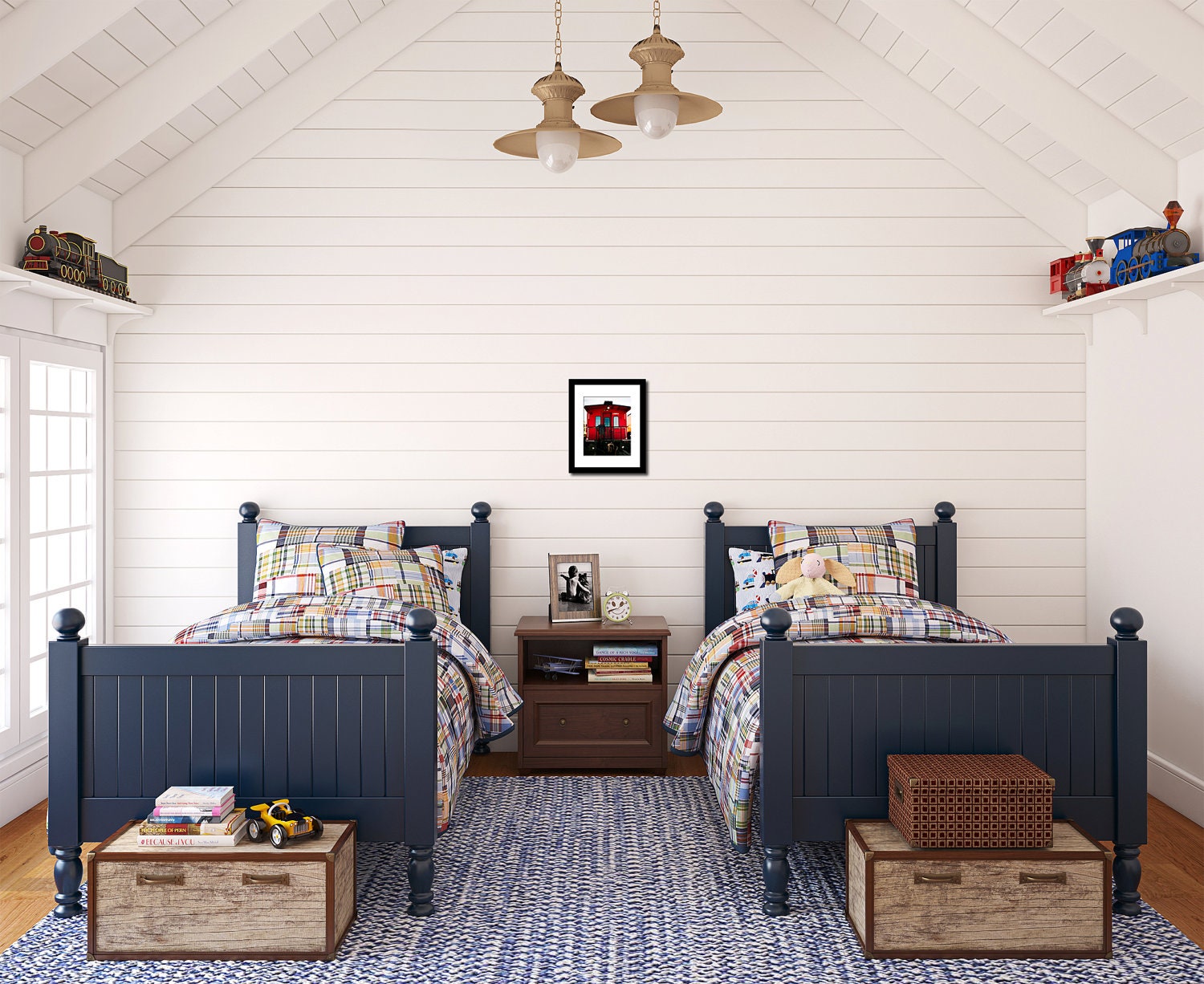 Train Photography Crimson Red Caboose Boys Room Decor Red - Etsy