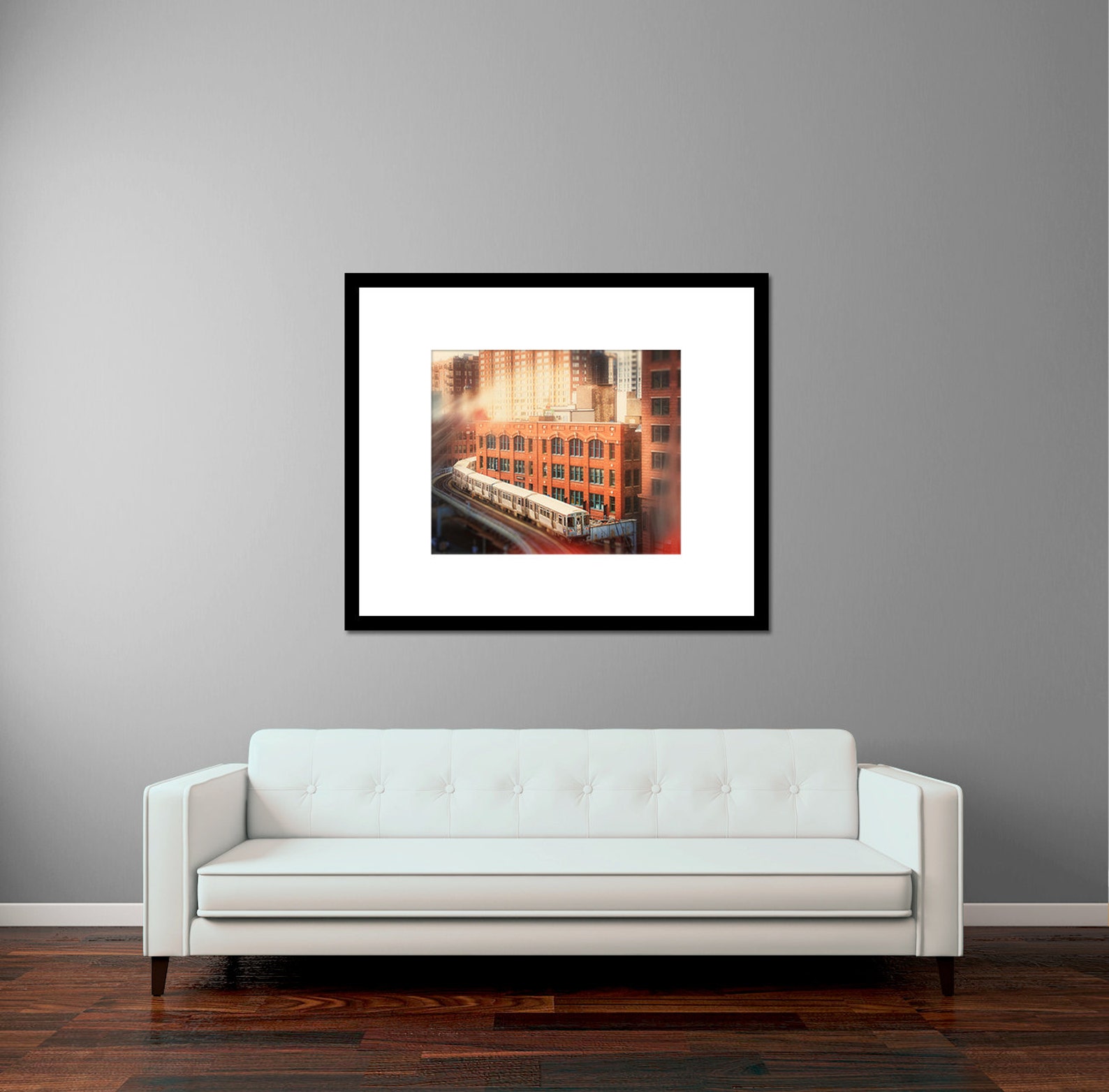 Chicago Loop Art Color Train Photography L Train Wall Art - Etsy
