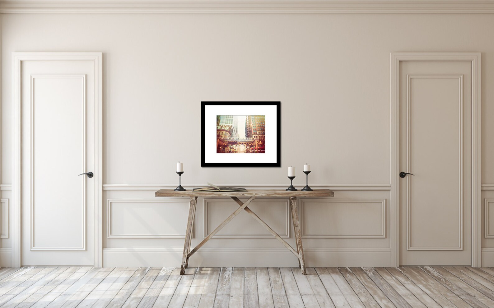 Chicago Skyline Wall Art Print Chicago Loop El Train | Etsy