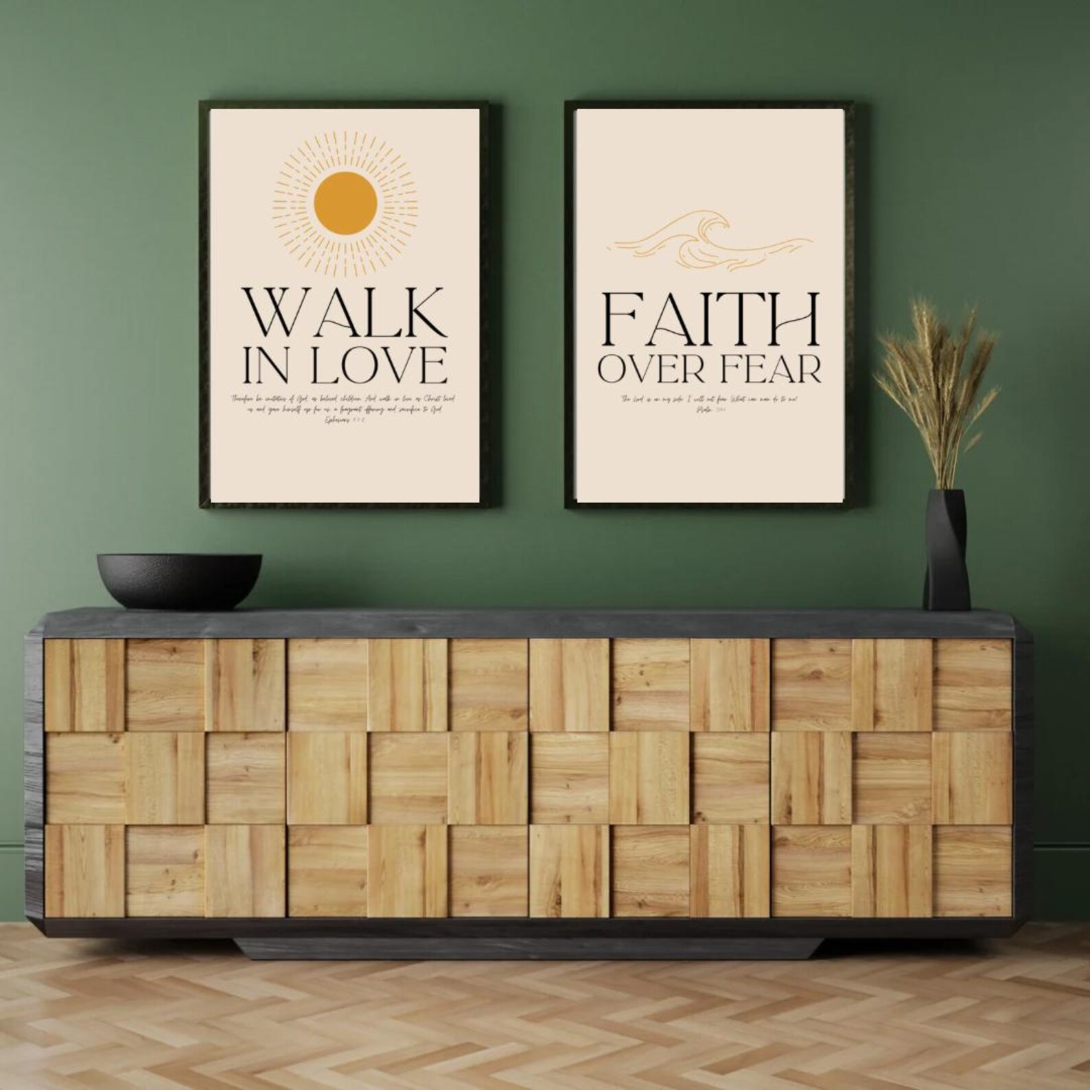 Minimalist Christian Poster – ‘faith Over Fear’ With Psalm 118:6 ...