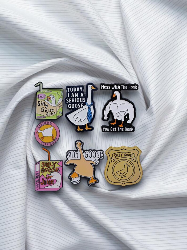 Goose Squad Funny Meme Animal Enamel Pin Lot 7x Cute Funny Pins Set - Etsy