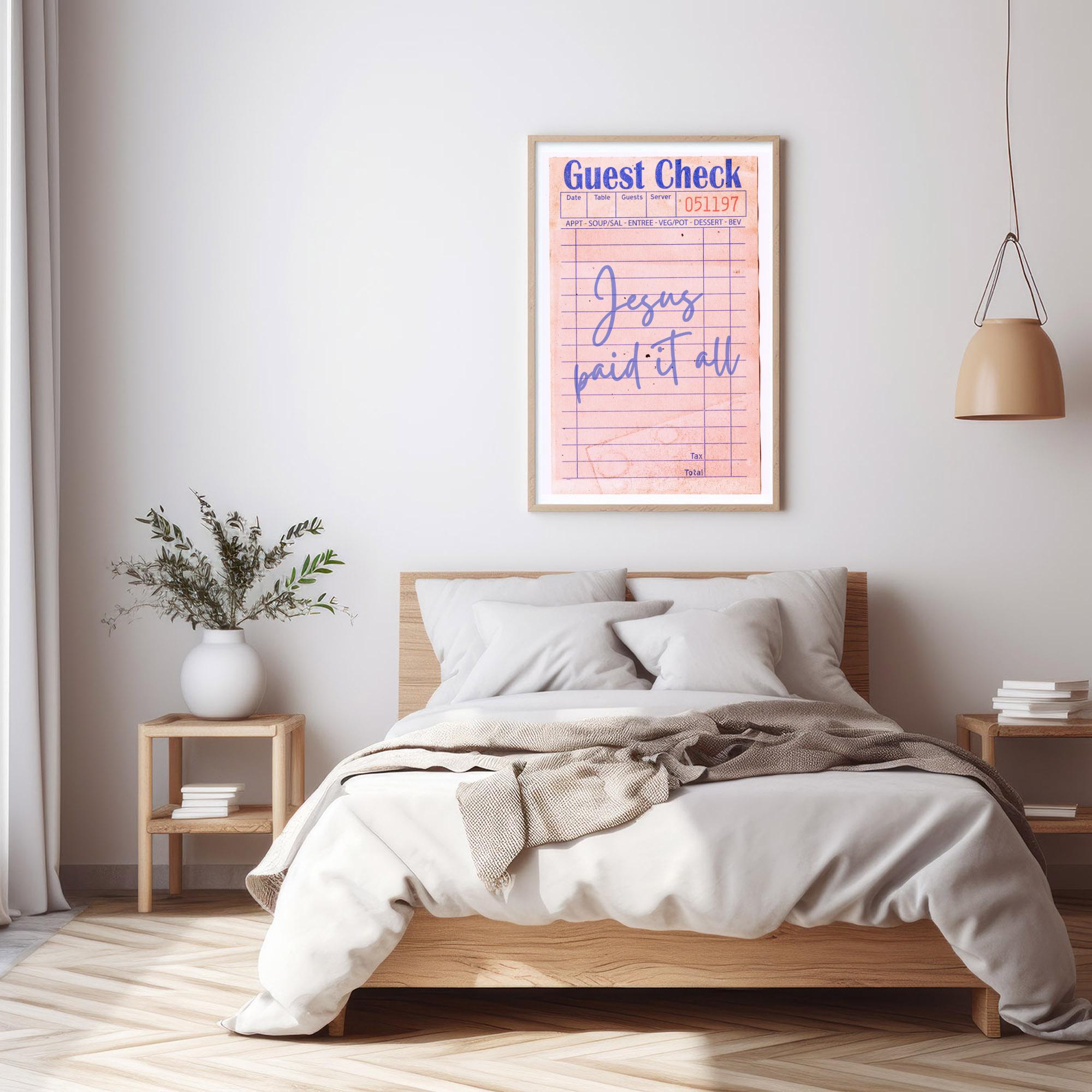 Personalized Guest Check, DIGITAL DOWNLOAD, Guest Check Print ...