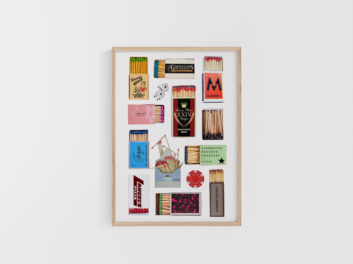 Custom Match Box Print, DIGITAL DOWNLOAD, Custom Wall Art - Etsy