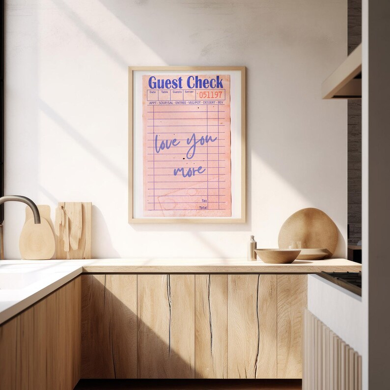 Personalized Guest Check, DIGITAL DOWNLOAD, Guest Check Print ...