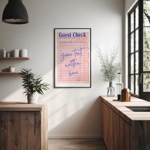 Personalized Guest Check, DIGITAL DOWNLOAD, Guest Check Print ...