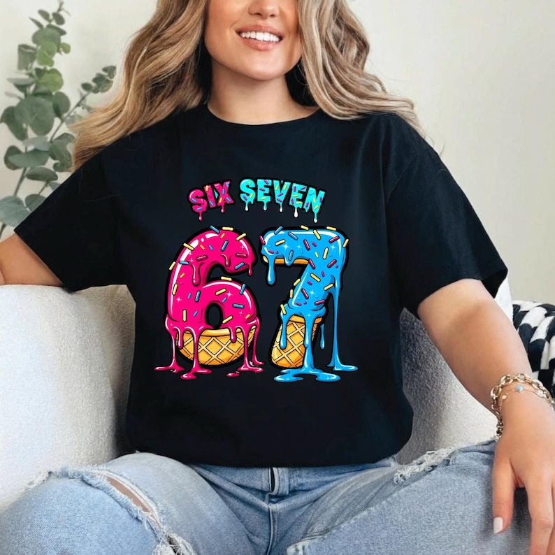 Baseball Number 67 Ice Cream Drip PNG, Birthday Design (digital ...